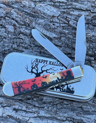 CASE XX *h HALLOWEEN 2024 COLOR INFUSION SYNTHETIC TRAPPER W/TIN KNIFE ...