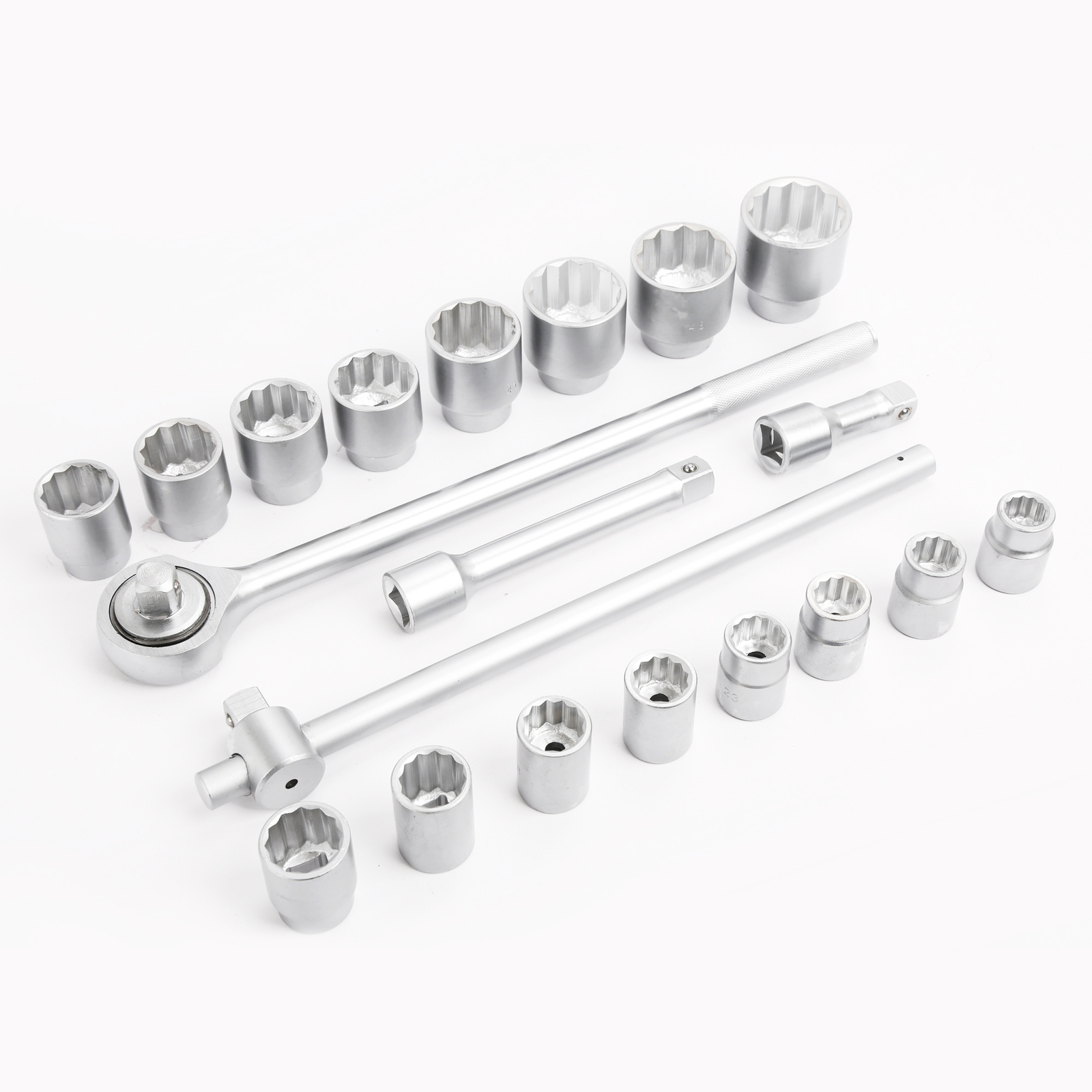 21pc SAE 3/4" Drive Socket Set w Storage Case Jumbo Ratchet Wrench ...