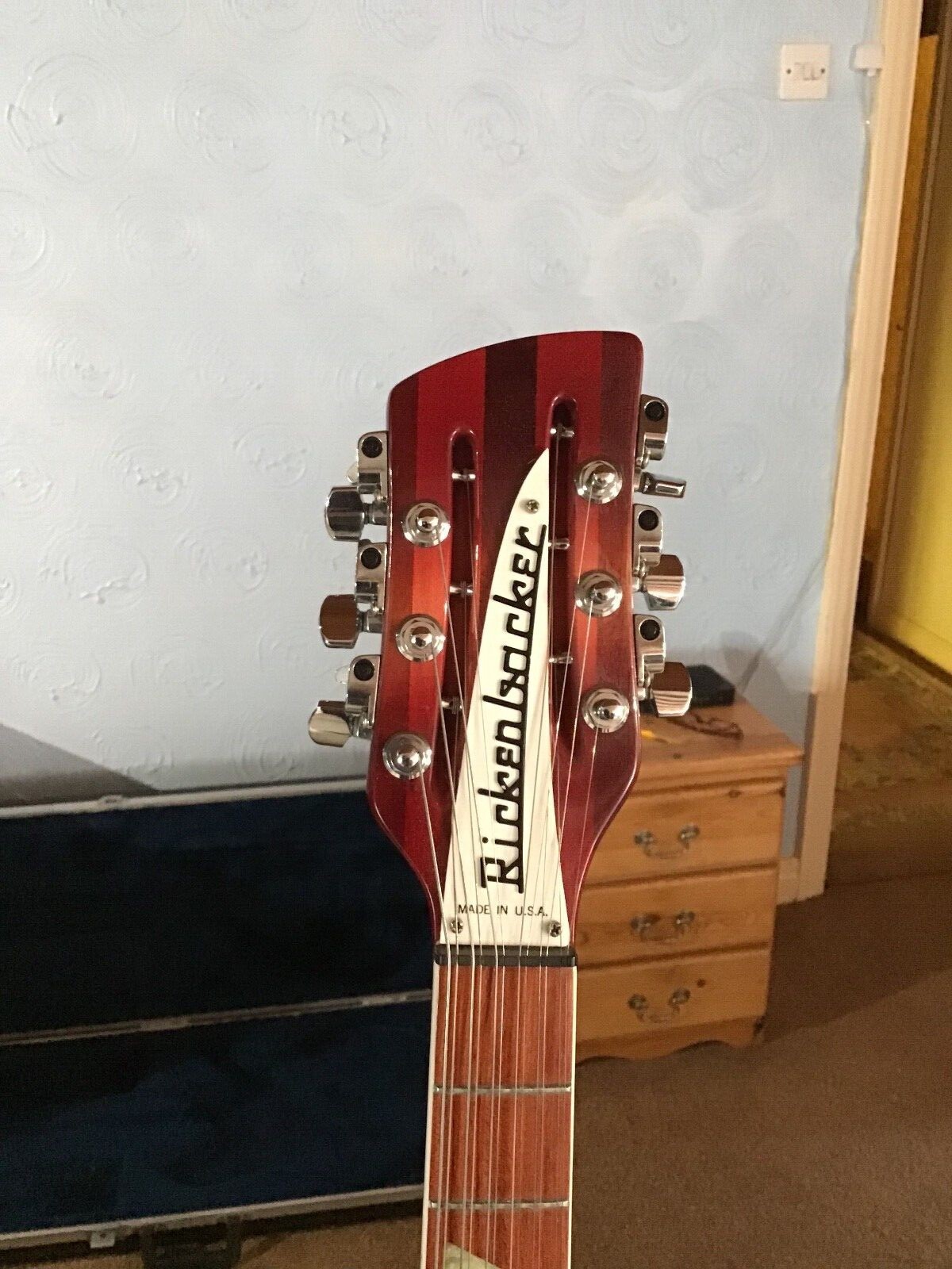 rickenbacker 12 string guitar with case lacquer damage, still excellent ...