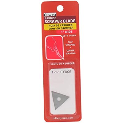 Allway Tools CB10 1" Triple Blade Triangular Scraper Replacement Blade ...