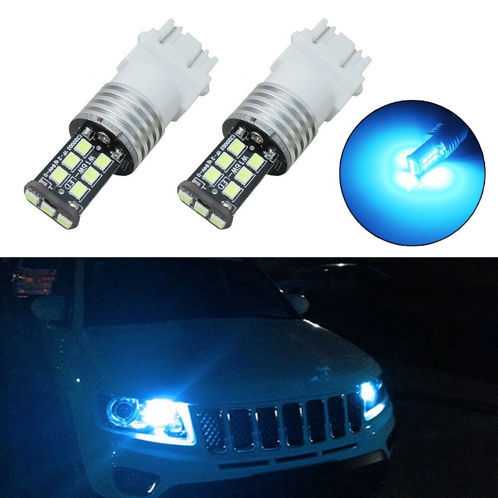 Super Bright Ice Blue 3156/3157 LED Daytime Running Light Bulbs Set of ...