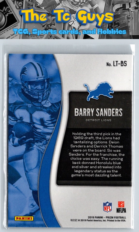 2019 Panini Prizm #LT-BS Barry Sanders Legendary Talents | eBay