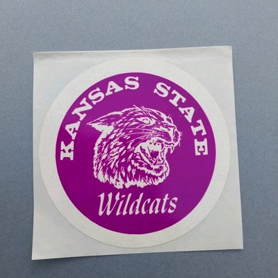 KS Kansas State Wildcats Retro Mascot Glossy Paper Sticker Decal 3 1/2 ...