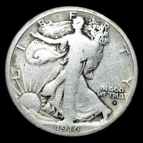 1916-D Walking Liberty Half Dollar Silver ---- Nice Details Coin ...