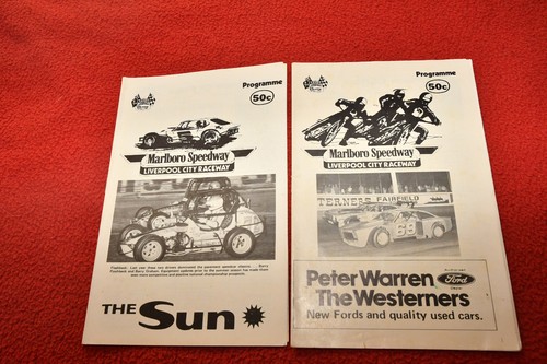2 Liverpool City Raceway Official Programs 1980 Australian Speedcar ...