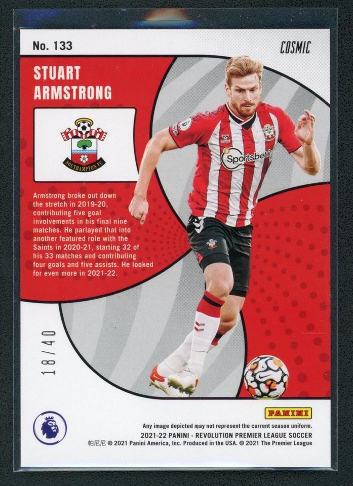 2021-22 STUART ARMSTRONG 18/40 PANINI REVOLUTION PREMIER LEAGUE COSMIC ...