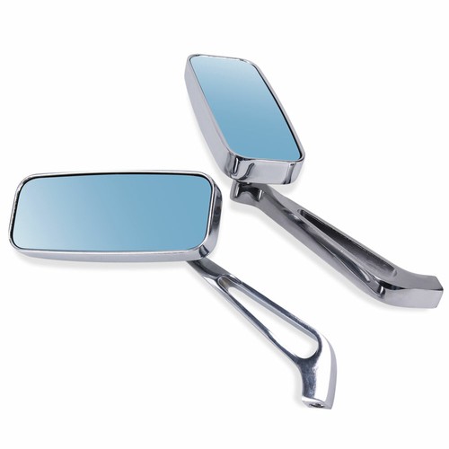 Rectangle Motorcycle Mirrors For Harley Cruiser Bobber Chopper Softail ...