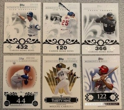 BASEBALL - 2008 Topps Moments & Milestones - Each Card #'ed to /150 ...