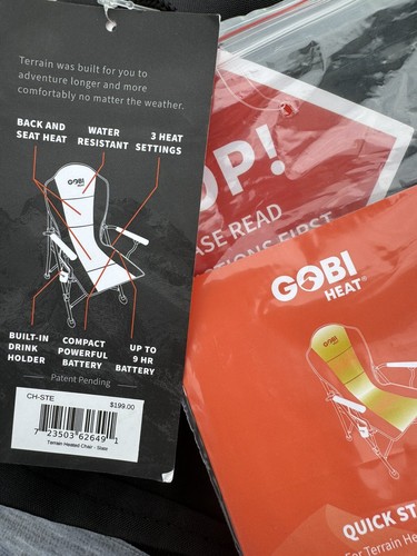 Gobi Heat- Terrain HEATED Camping Chairs with Battery and Charging Cord ...