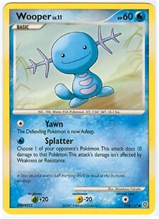 Pokemon Secret Wonders Common Card - Wooper 118/132 | eBay