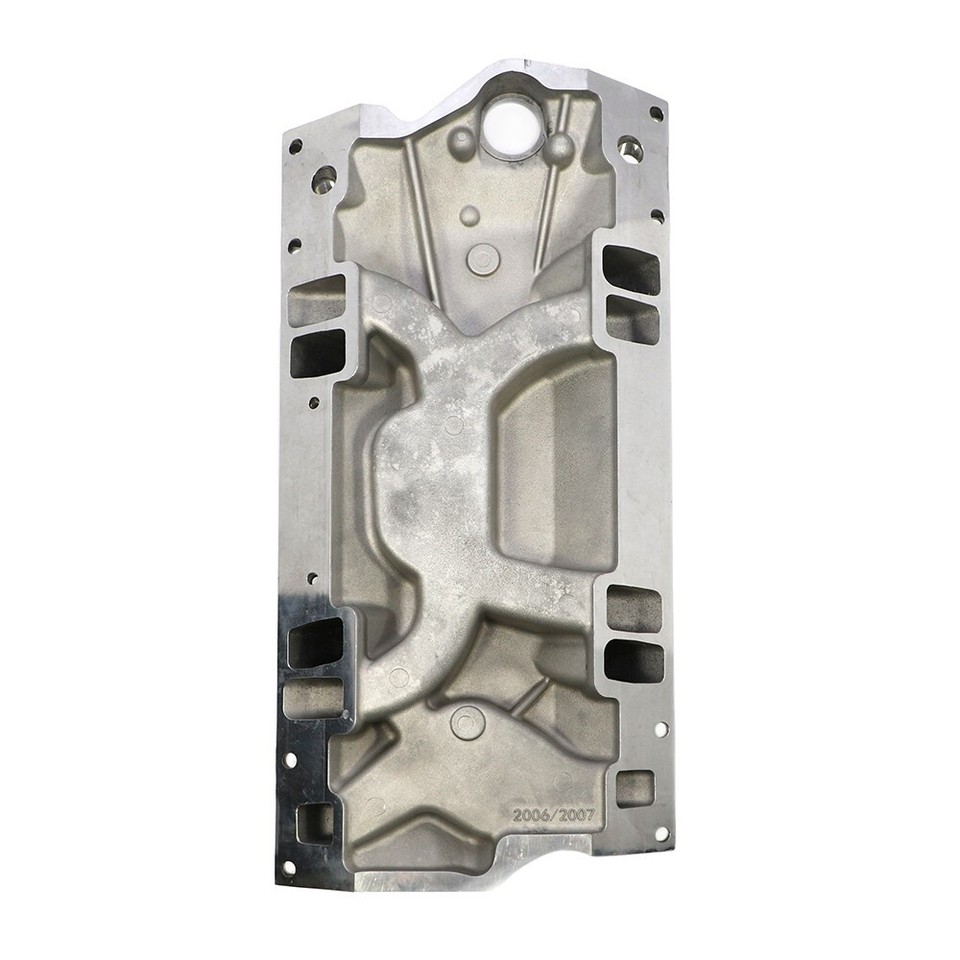 SBC Chevy Dual Plane Polished Aluminum Intake Manifold for Vortec 350 ...