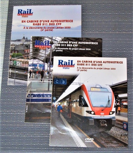 Lot de 3 DVD Rail Passion En cabine automotrice RABE 511 DES CFF du ...