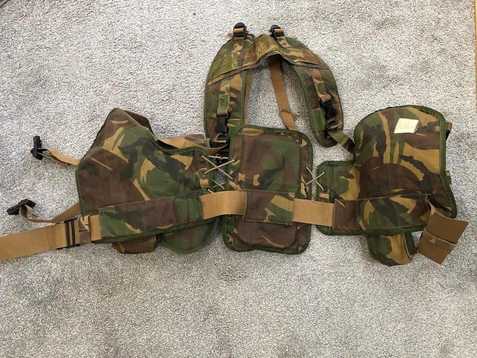 DPM camouflage m93 dutch army tactical load bearing vest / chest rig | eBay
