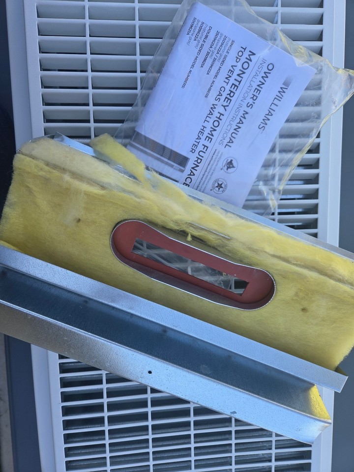 Williams Liquid PROPANE Wall Furnace 25,000 BTU/hr. Monterey 2509621A ...