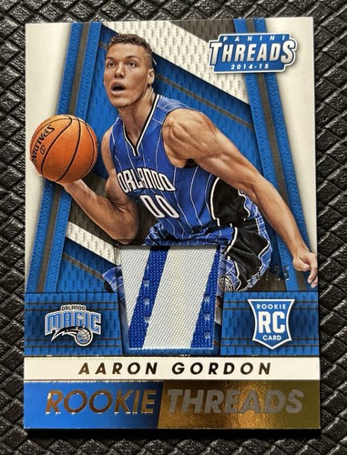 AARON GORDON 2014-15 Panini Threads Rookie Sick GOLD Patch SSP /25 ...