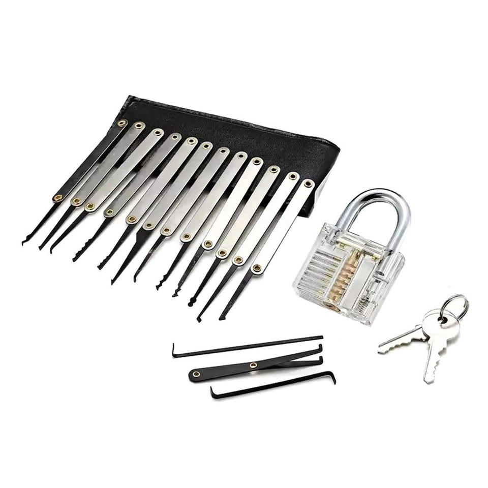 15Pcs Unlocking Pick Set Key Extractor Lock Practice Padlock Tool | eBay