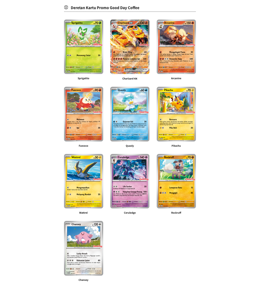 2024 SV Good Day Coffee Campaign Card Promo Pack Pokemon Indonesia | eBay