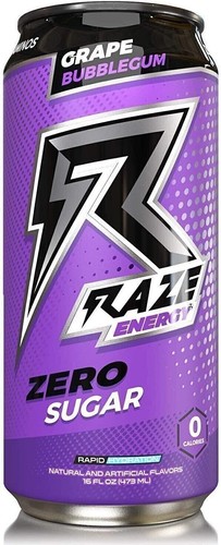 Raze Energy Zero Sugar 16 oz Cans Random Flavors (All Flavor Pack - 12 ...