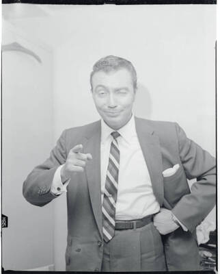 Portrait of Will Jordan Pointing 1955 Photo - Comedian Will Jordan is ...