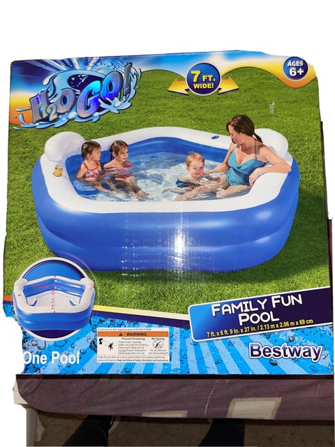 Bestway H2ogo Large 7ft Inflatable Family Fun Pool for sale online | eBay