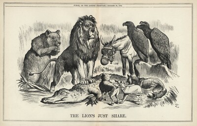 Rare 1882 Political Cartoon - BRITISH IMPERIALSIM - EGYPT SUBDUED ...