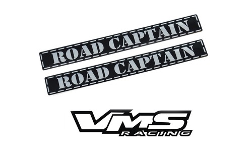 2 VMS ALUMINUM ROAD CAPTAIN BIKER MOTORCYCLE CLUB BAR RANK EMBLEMS ...