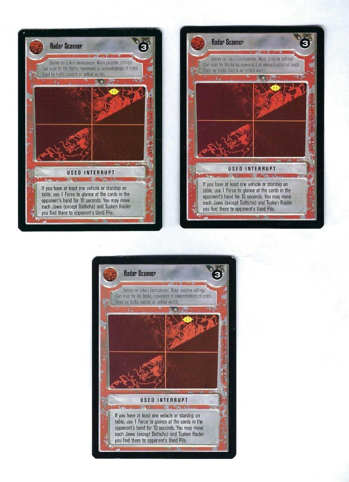 3x Star Wars CCG Premiere Limited Light Side Radar Scanner | eBay