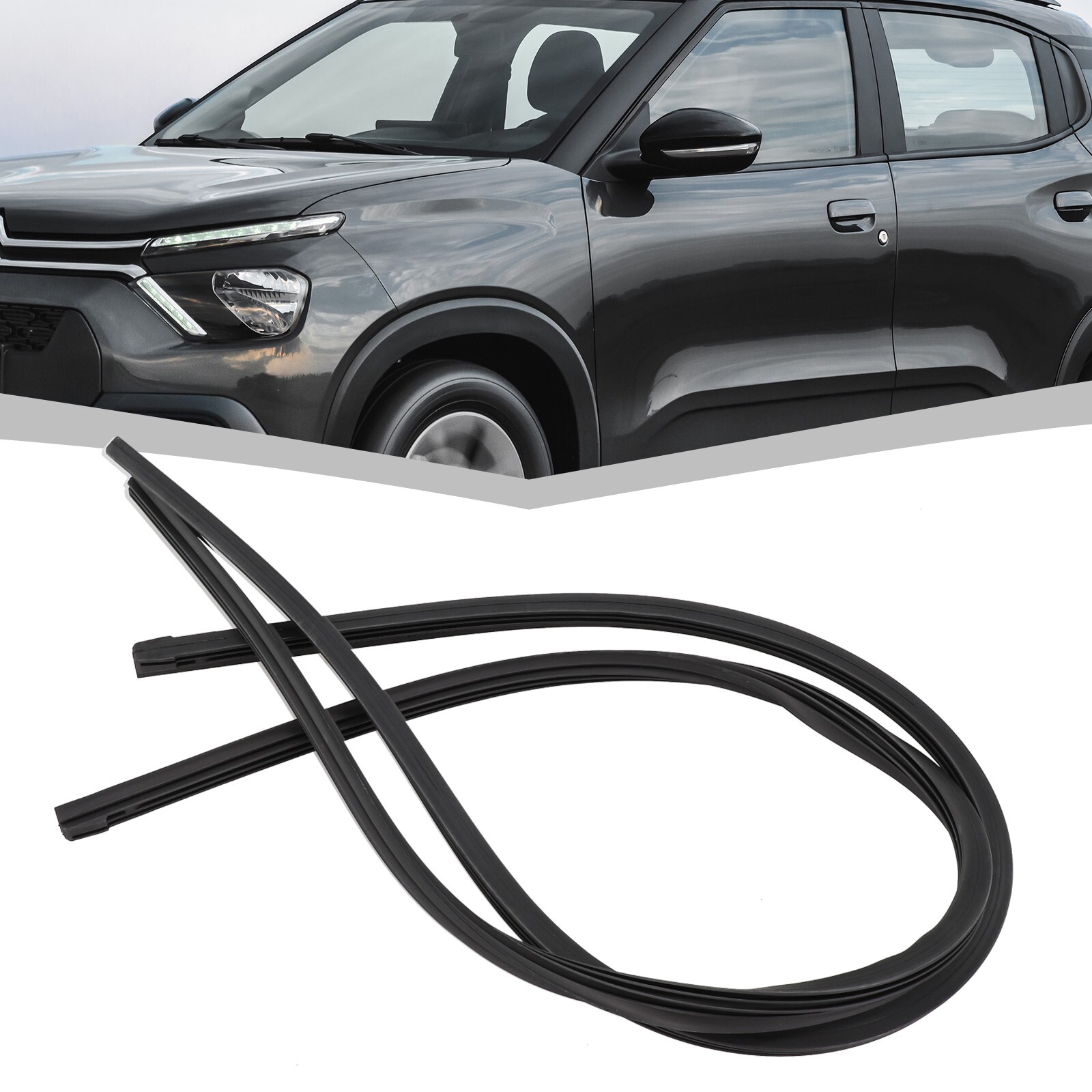 2pcs 28in Universal Front Wiper Blade Rubber Insert Refills Cut to Size ...