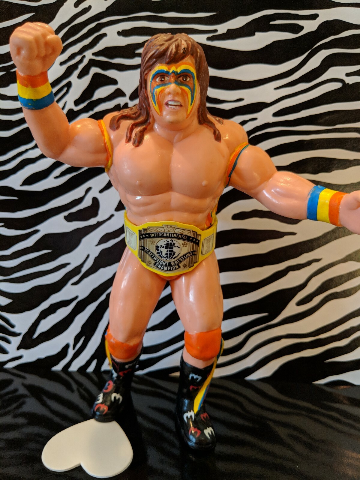 4 Custom Ultimate Warrior belts for WWE WWF LJN action figure not ...