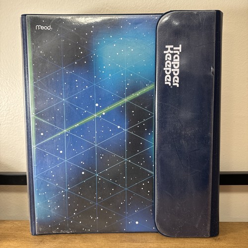 Vintage Mead Trapper Keeper 3 Ring Binder W Inside Folders & Charts ...
