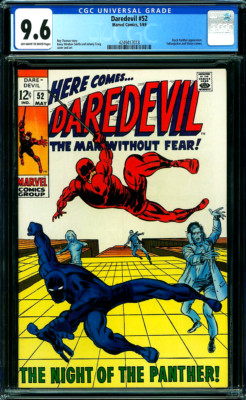 DAREDEVIL #52 CGC 9.6 BLACK PANTHER & YELLOW JACKET SilverAge MARVEL ...