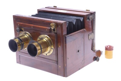 MEAGHER TAILBOARD 4¾×6½”, 12X16.5CM STEREO CAMERA W/ DALLMEYER MENISCUS ...