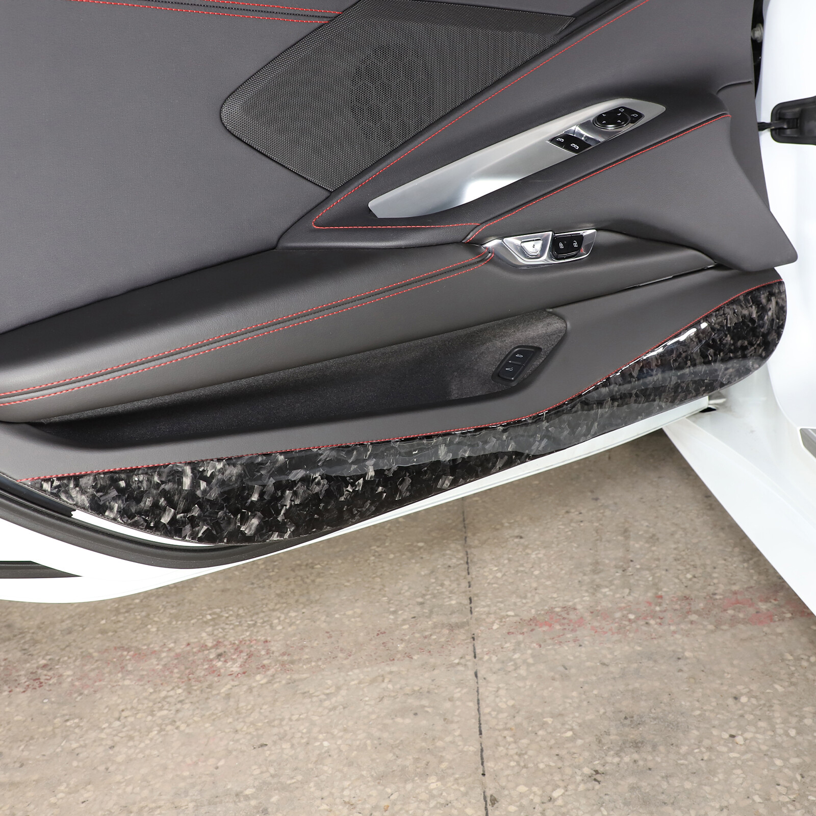 Forged Carbon Fiber Car Door Anti-kick Guard Trim Panel For Corvette C8 ...