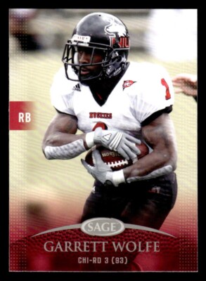 2007 Sage Rookie Garrett Wolfe #60 Northern Illinois Huskies/Chicago ...