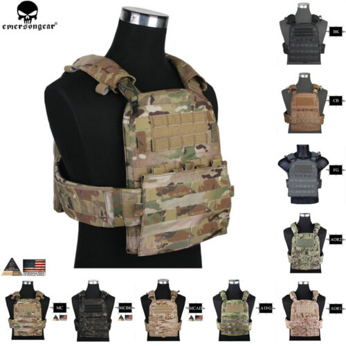 Emerson Tactical AVS Adaptive Vest Heavy Military Molle Airsoft Plate ...