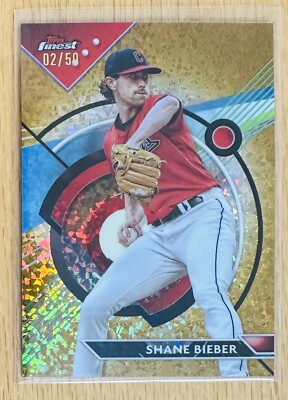2023 Topps Finest Shane Bieber Gold Mini Diamond Golden Treasure Box ...