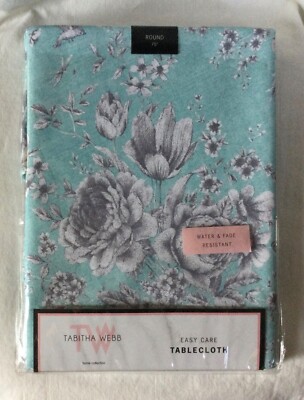 NEW Tabitha Webb Home Collection 100% Polyester Easy Care Tablecloth 70 ...