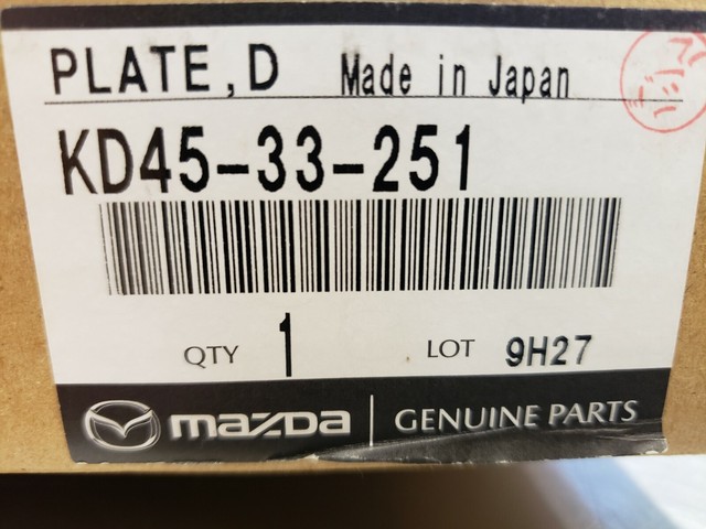KD4533251 Genuine Mazda Plate Disc Kd45-33-251 for sale online | eBay