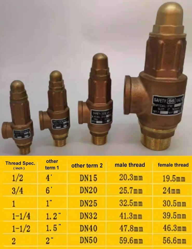 Adjustable Safety Valve Automatic Pressure Relief Overflow Exhaust ...
