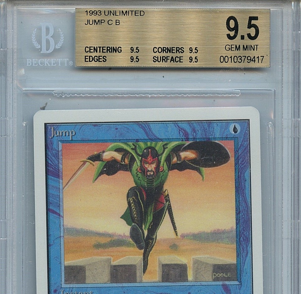 MTG Unlimited Jump BGS 9.5 Gem Mint Magic card true quad 4 X 9.5 ...