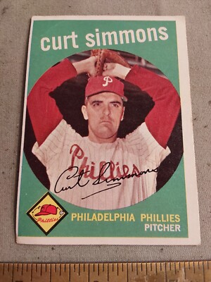 1959 Topps Baseball No 382 Curt Simmons | eBay