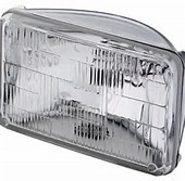 (2) H4666 / H4668 type 2D1 Sealed Beam Halogen Headlight~ Rectangle ...