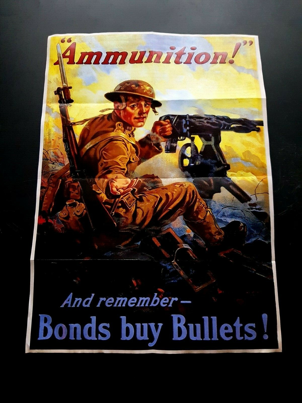 1941 WW2 USA AMERICA ARMY BONDS BUY BULLET AMMUNITION WAR GUNS ...