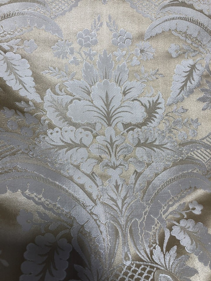 5 Yards House of Schindler Pompeii Silk Damask in Champagne Fabric | eBay