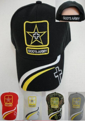 God's Army Star Jesus CHRIST GRAY EMBROIDERED Baseball Cap Hat | eBay