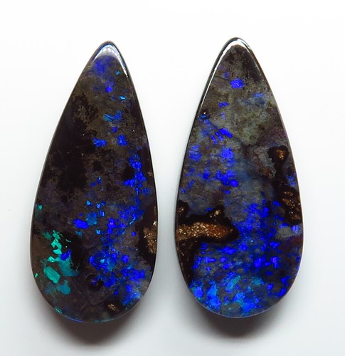 Australian Boulder Opal Split Pair 27.41ct Queensland Natural Stone | eBay Australia