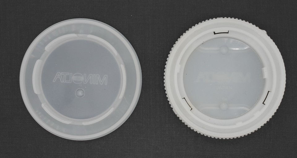 Minolta OEM White DSLR Body Cap + Rear Lens Caps for Sony Minolta A ...