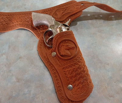 Miniature Hubley Pet Single Shot Cap Gun With Gabriel Double Holster ...