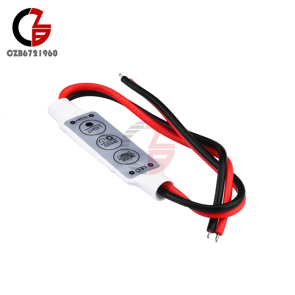 Mini 3 Keys Dimmer Controller DC 12V for Single Color 5050 3528 Led ...