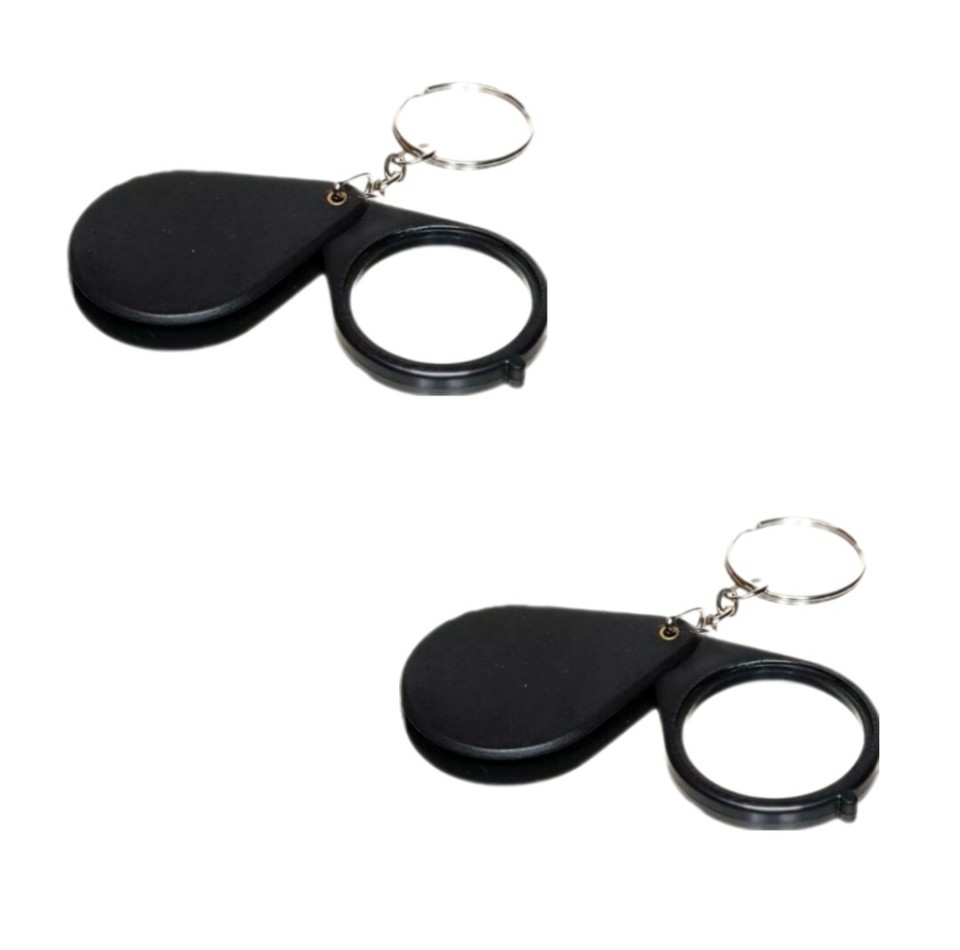 5X Folding Magnifier with Keychain Choose Colors Loupes Magnifying ...